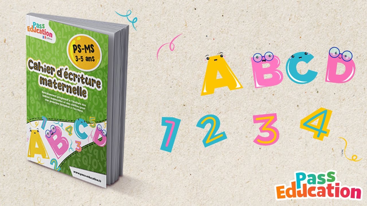 Cahier d'écriture maternelle PS-MS (3-5 ans) - PE Edition - YouTube
