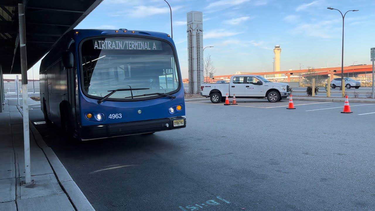 PANYNJ EWR: On Board 2021 Proterra ZX5 40’ #4963 On Terminal A. Shuttle ...