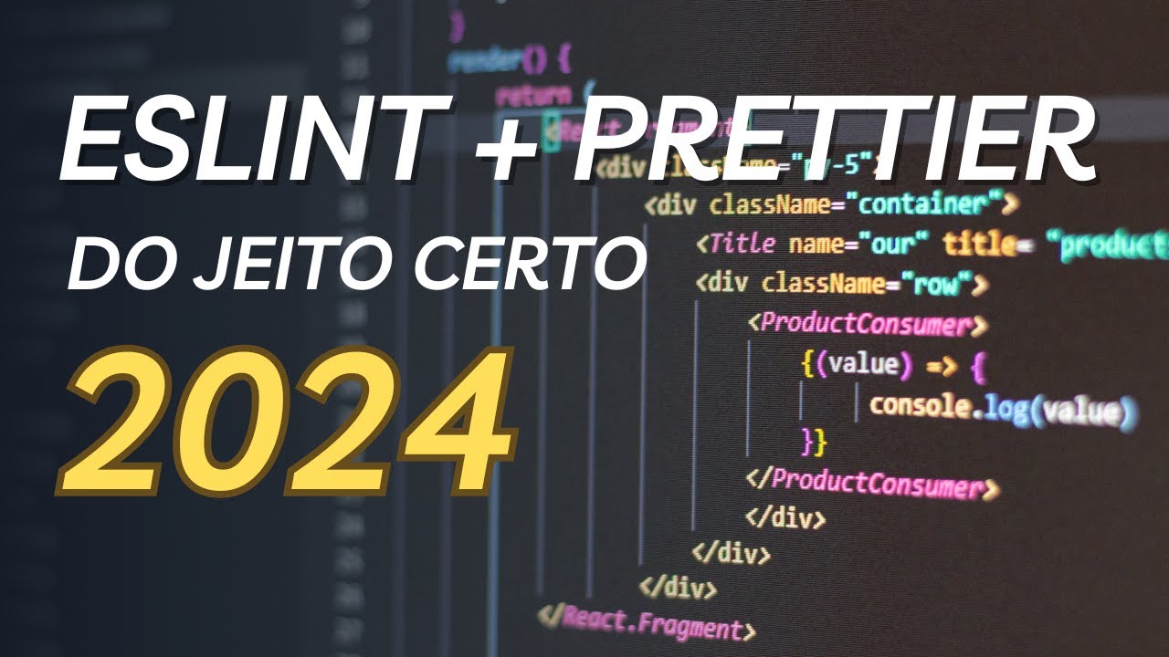 A MELHOR forma de usar o ESLINT + PRETTIER em 2024 - YouTube