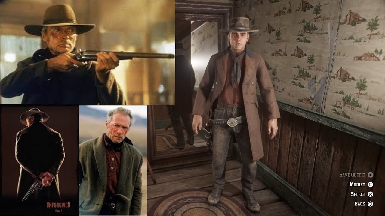 How to dress like William Munny in Red Dead online - YouTube