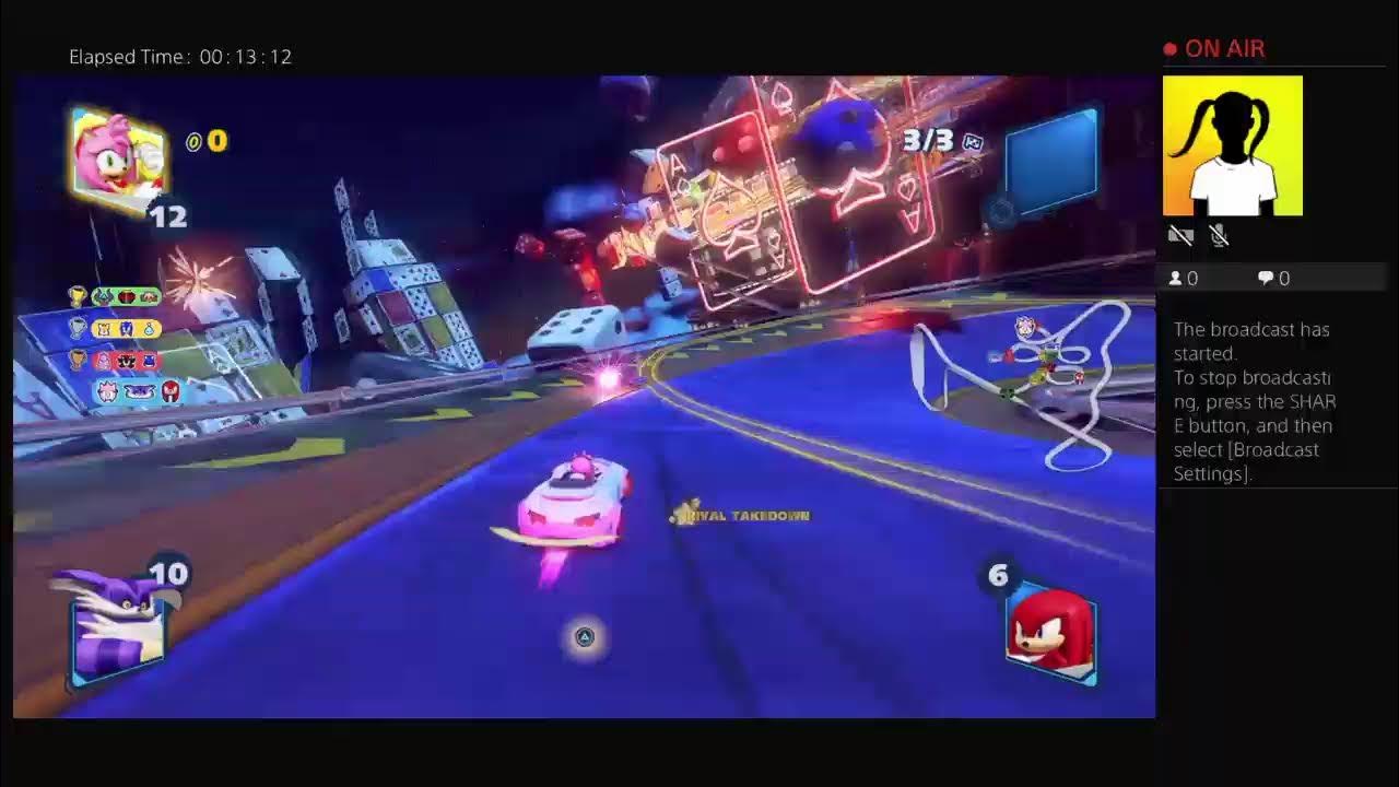 Pink_PantherGirl's Live PS4 Broadcast Of Sonic Racing - YouTube