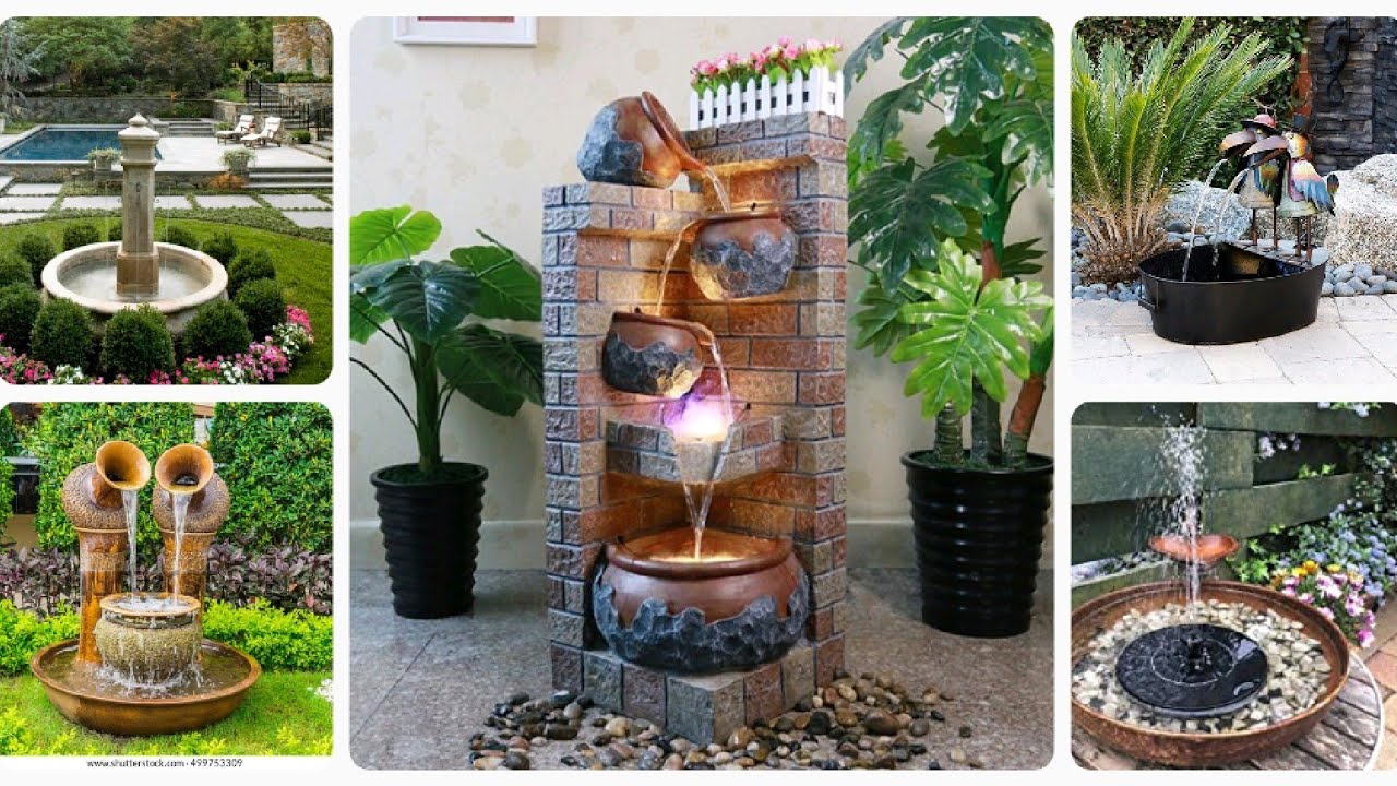 Unique water fountain ideas for garden/fountain design - YouTube