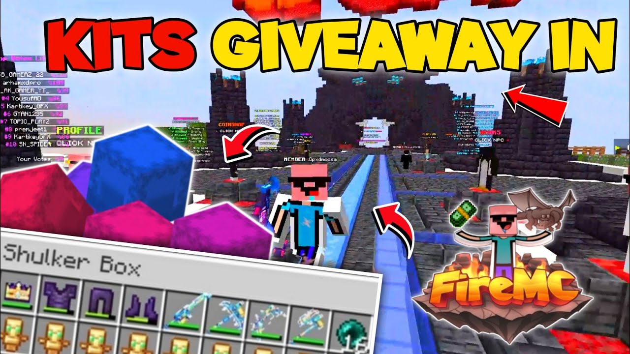 Boss Kits Giveaway In Public Lifesteal Server Fire MC 🔥|| Dark Alok Yt ...