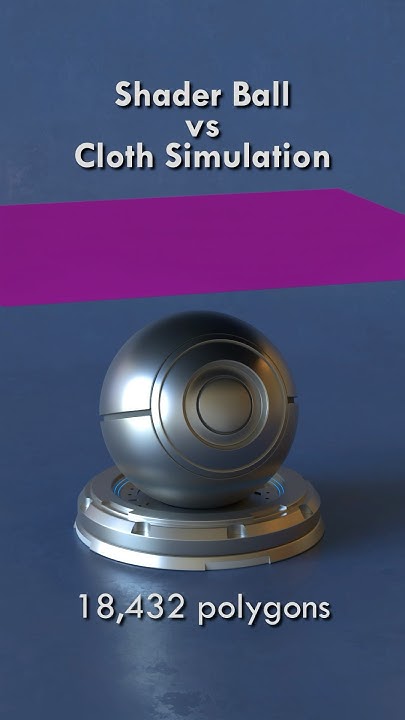 Cloth Simulation vs Shader Ball #3dart - YouTube