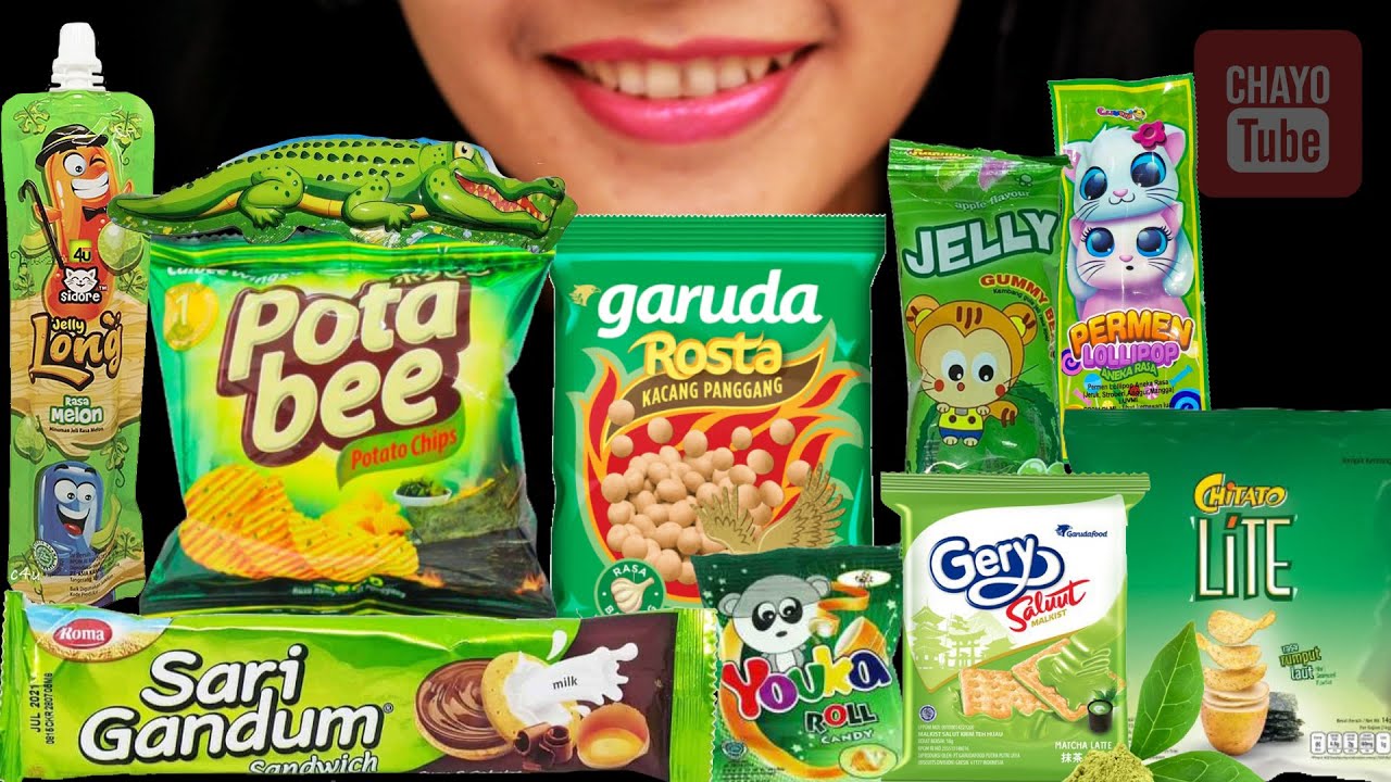 ASMR CEMILAN KEMASAN WARNA HIJAU | PERMEN LOLIPOP HELLO KITTY, PERMEN ...