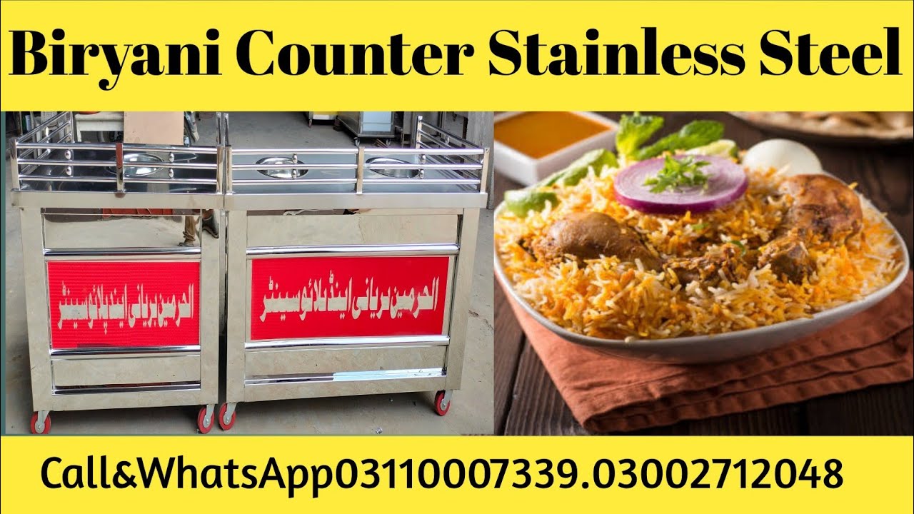 Biryani Counter stainles Steel | How to Make Steel counter | - YouTube