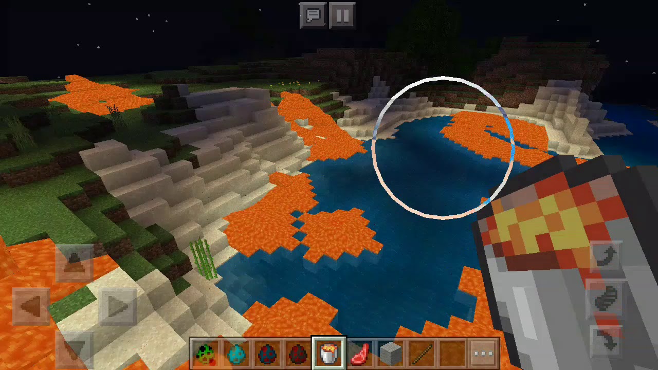 Minecraft spilling lava - YouTube