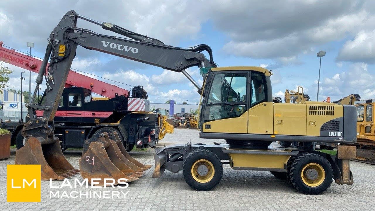 Volvo EW210 C Wheeled Exacator dor sale @ lamersmachinery.com - YouTube