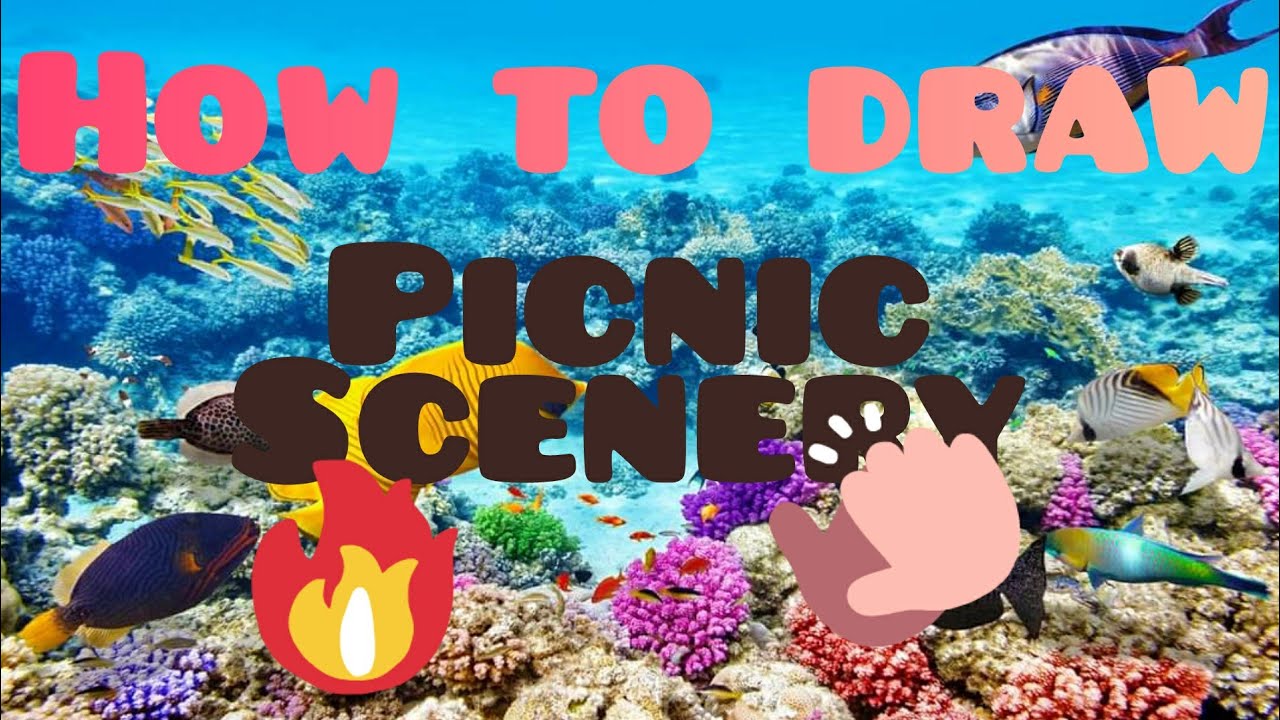 how to draw picnic scenery step by step easily|how to draw picnic ...