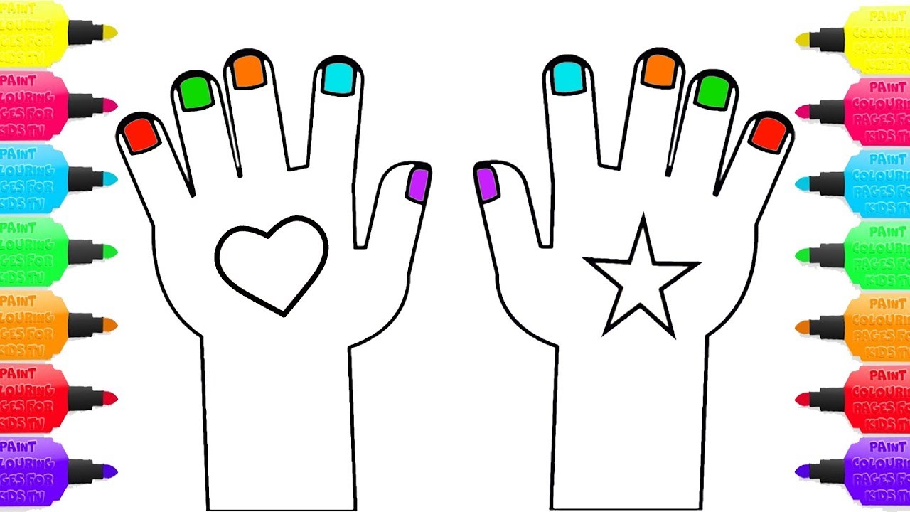 How to Draw Finger Family - Learn Colors With Finger Family - Coloring ...