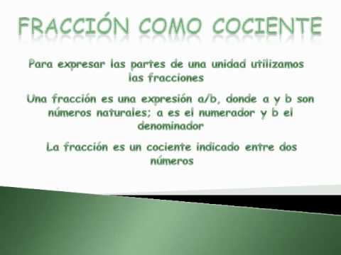 Fracción Como Cociente - YouTube