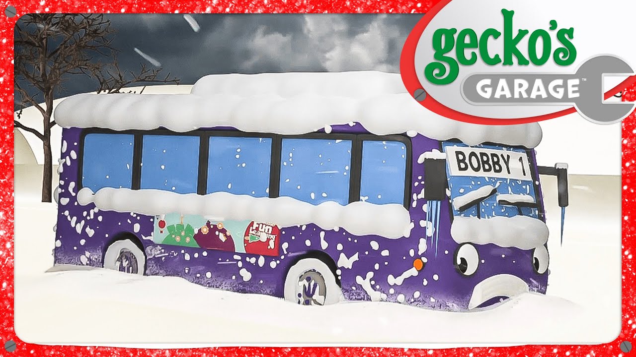 Bobby The Bus Is Stuck In The Snow! | Baby Truck | Gecko's Garage ...