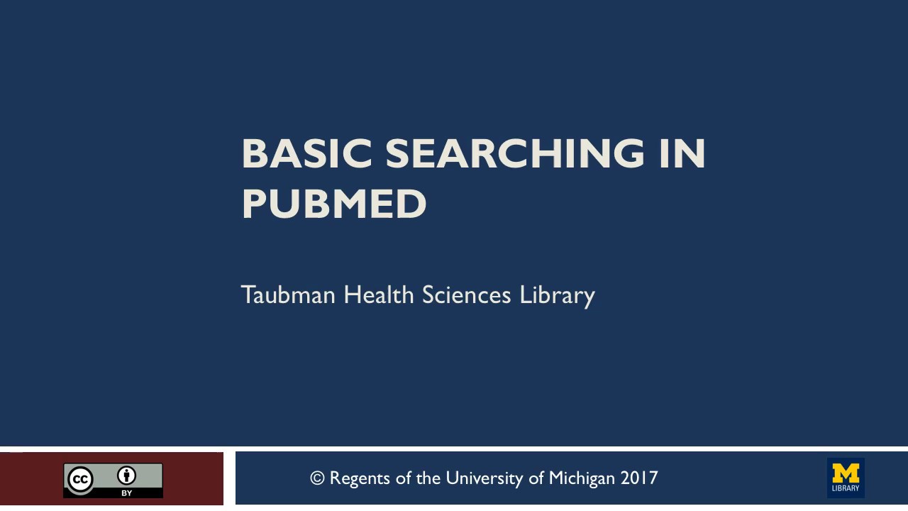 Basic Searching in PubMed - YouTube