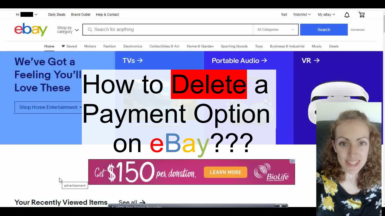 HOW TO DELETE PAYMENT OPTION ON EBAY - YouTube
