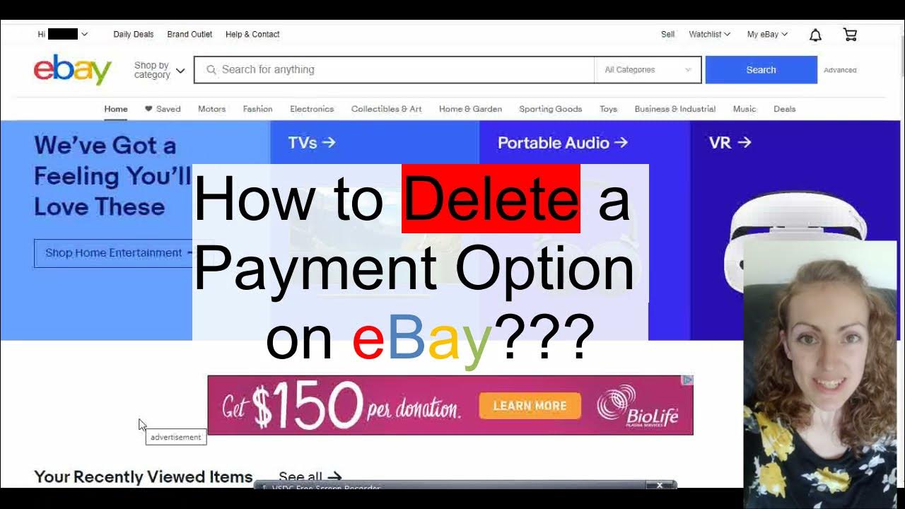 HOW TO DELETE PAYMENT OPTION ON EBAY - YouTube