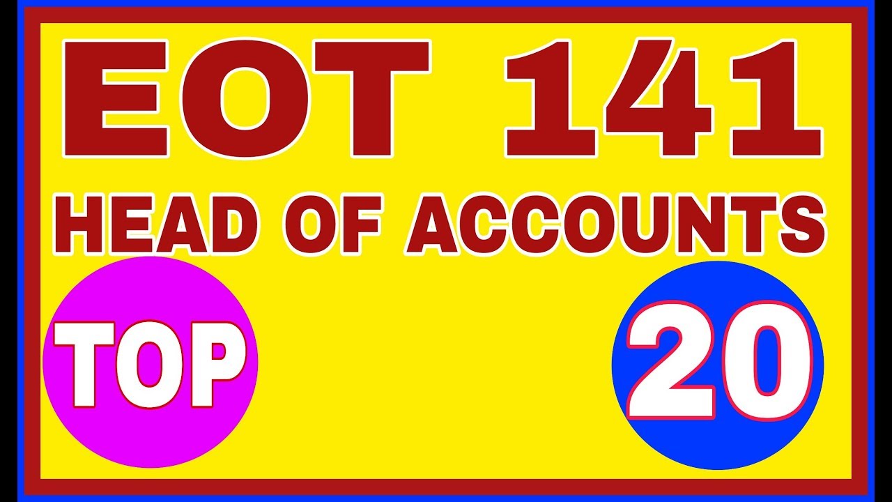 HEAD OF ACCOUNTS DEPARTMENTAL TESTS TOP 20 head of accounts list - YouTube