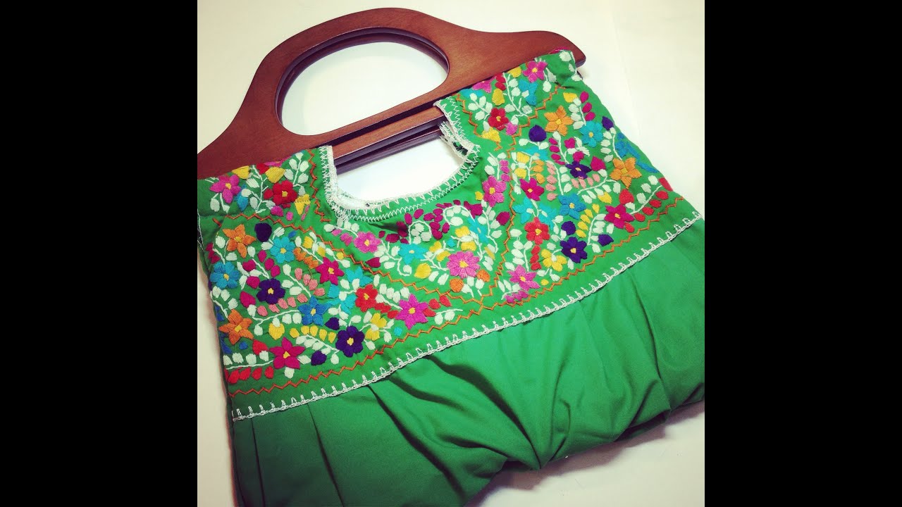 Mexican Embroidered Blouse Bag || Purse DIY - YouTube