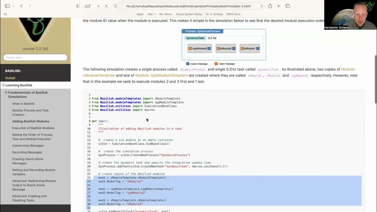 Basilisk: Adding Modules to a Simulation - YouTube