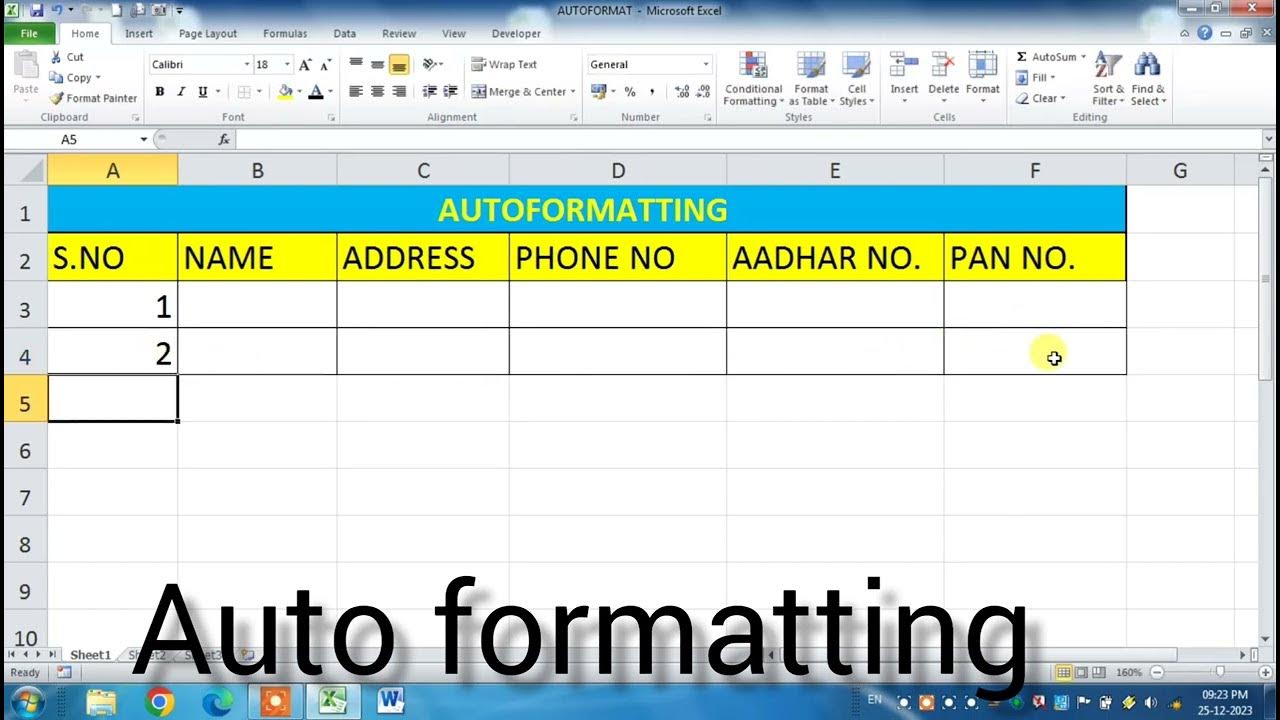 Automatic Borders in Excel Interview Questions Tips and Tricks #excel #exceltips #exceltutorial ...