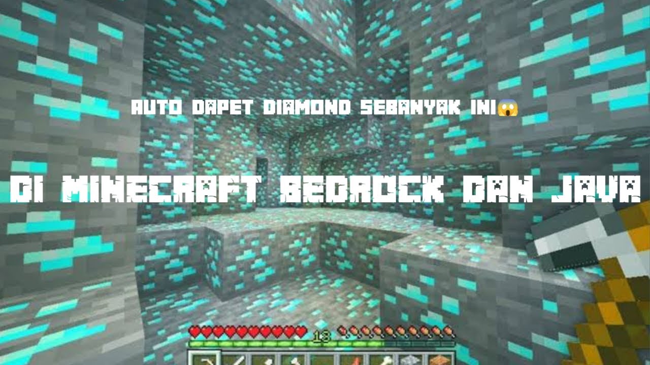 Cara mendapatkan diamond di Minecraft bedrock dan java di Minecraft 1.18-1.20... - YouTube