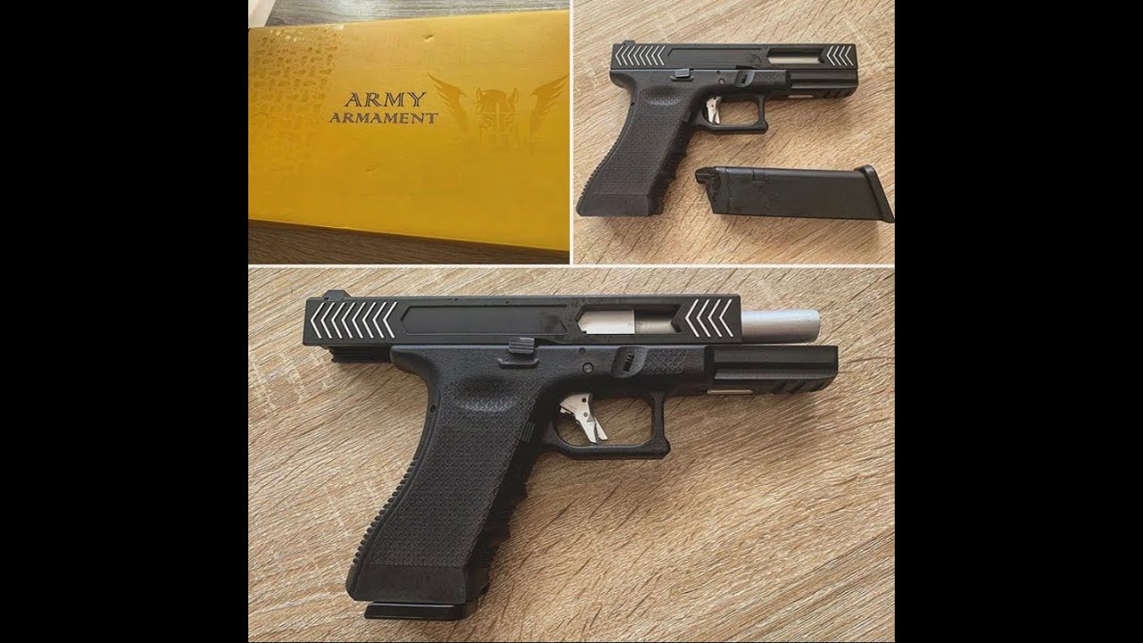 Army Armament R17 Custom "Silver Line" GBB, Airsoftreview - YouTube