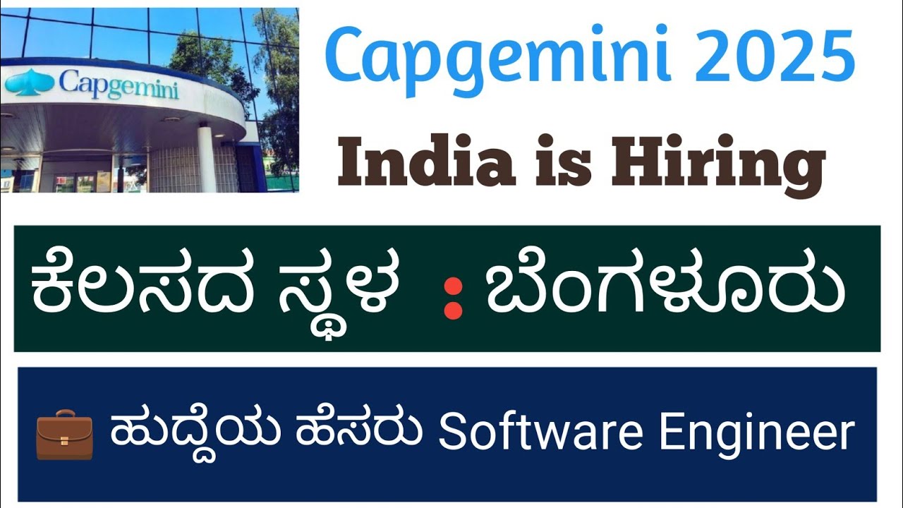 Capgemini Careers 2025 – Big Hiring for Freshers | Full Application ...