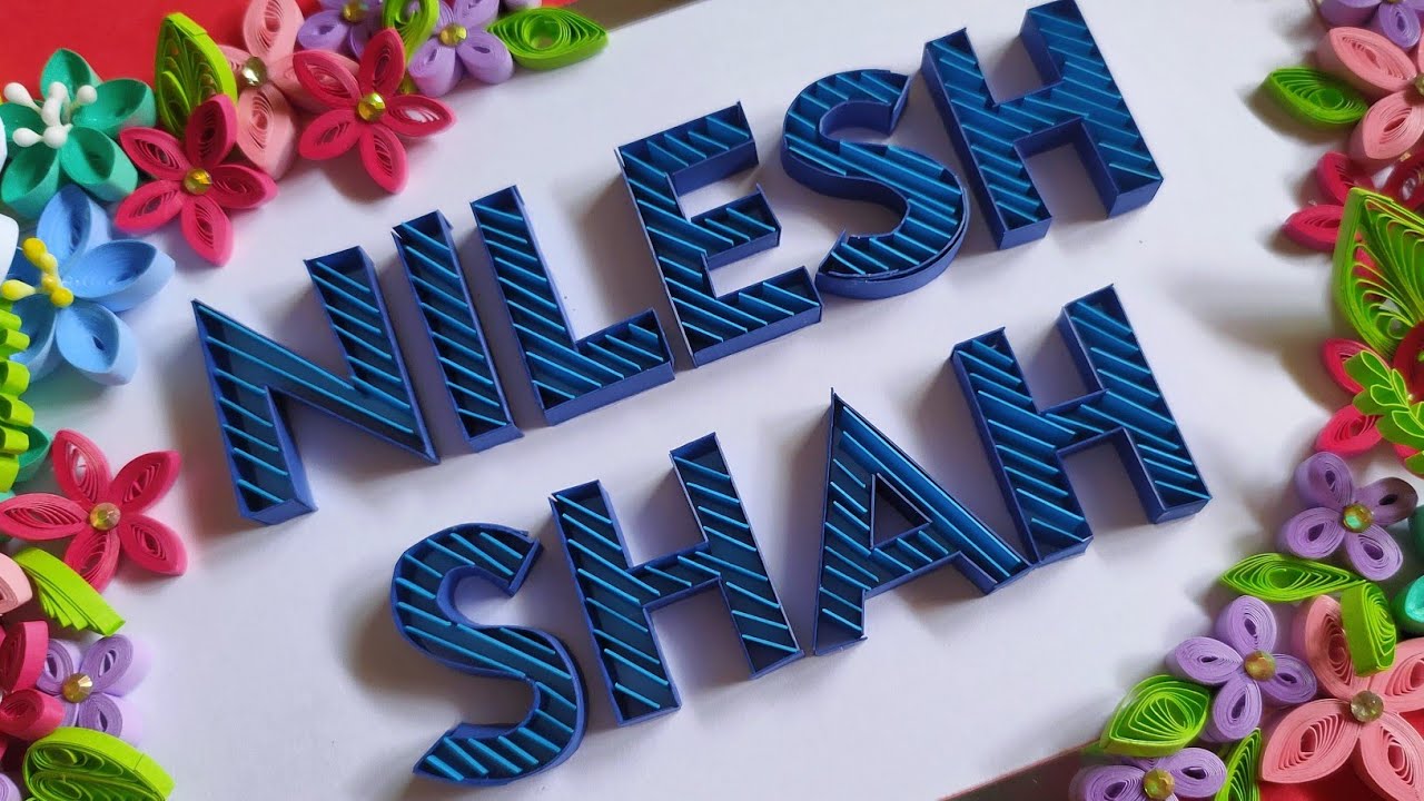 Quilling Letters in Quilling Nameplate | Making Process - YouTube