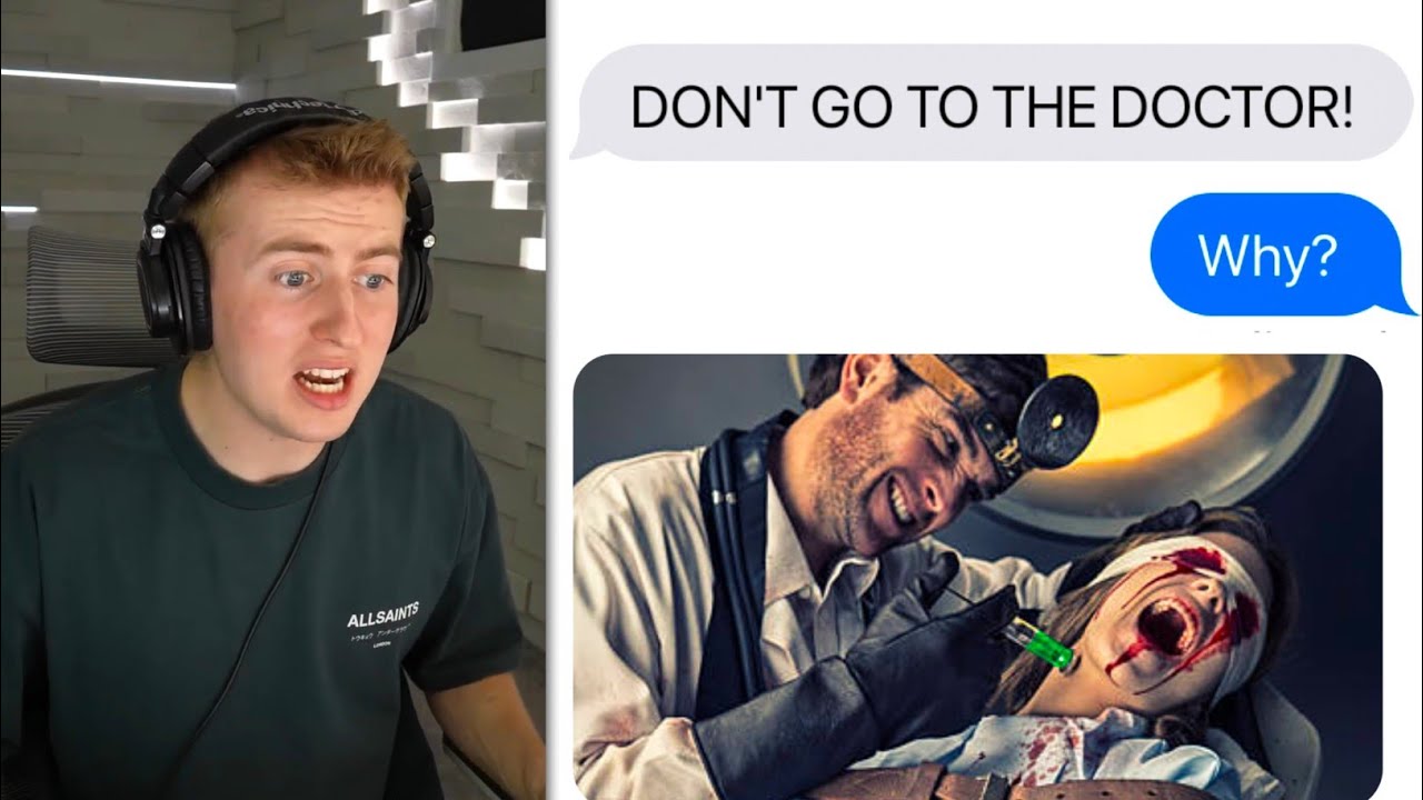 LUKE DAVIDSON REACTING TO MY SCARY TEXT STORIES - YouTube