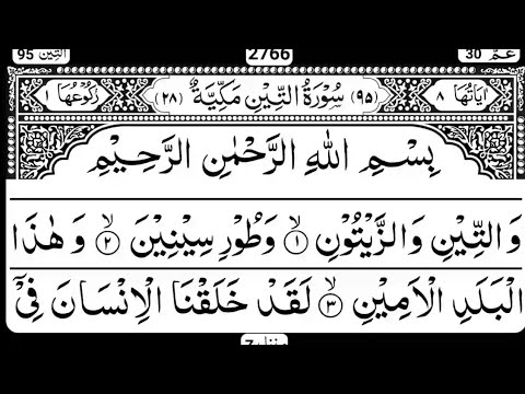 Surah At-Tin | The Fig | Recitation Of Quran - YouTube