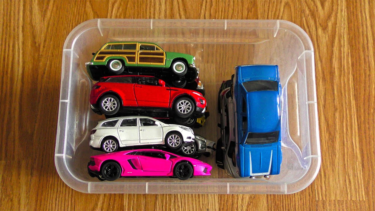 Box Filled With Toy Car Units - YouTube