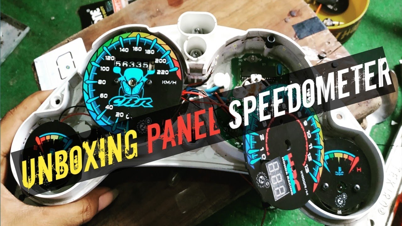 Unboxing panel custom speedometer cbr 150 thailand - YouTube