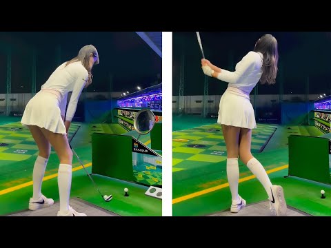 [세로골프TV] 화면을 가득 채우는 압도적인 피지컬!! 183cm KLPGA 장신 미녀 프로 골퍼 류혜인 프로 스윙 모음 #류혜인프로 - YouTube
