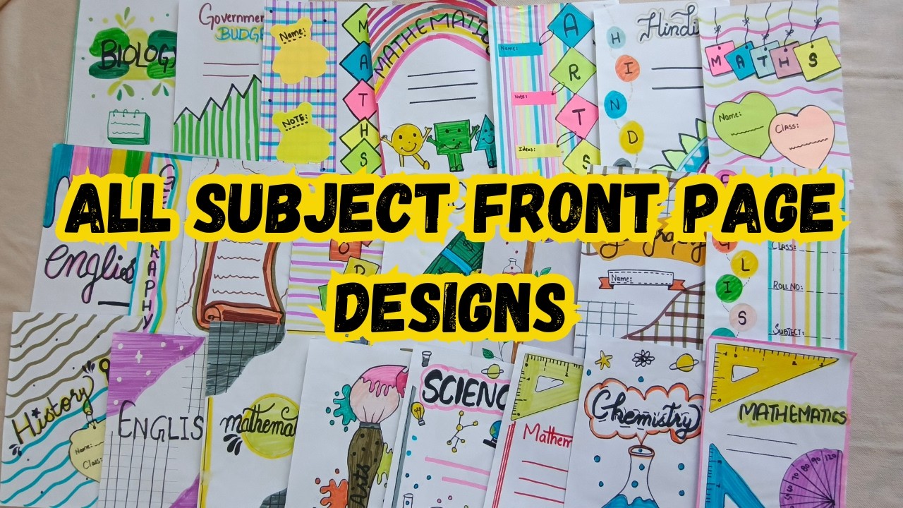All Subject Border Designs | Project Work, A4 Sheet, File & Front Page ...