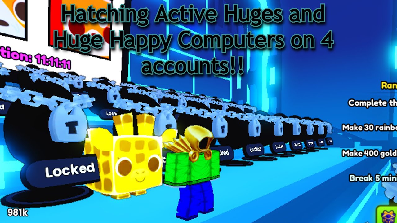 Trying to hatch as many active huges as possible with 4 accounts! - YouTube