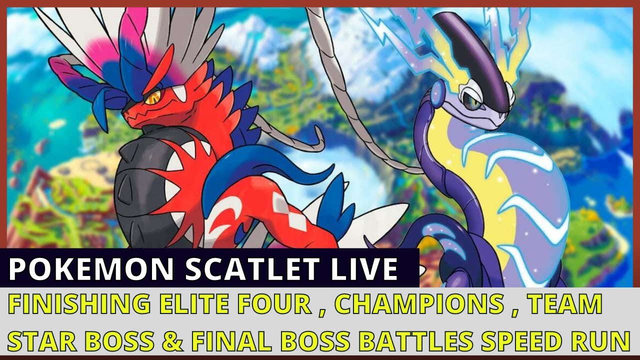 Elite Four, Champions and Final Boss Battles in Pokemon Scarlet - YouTube
