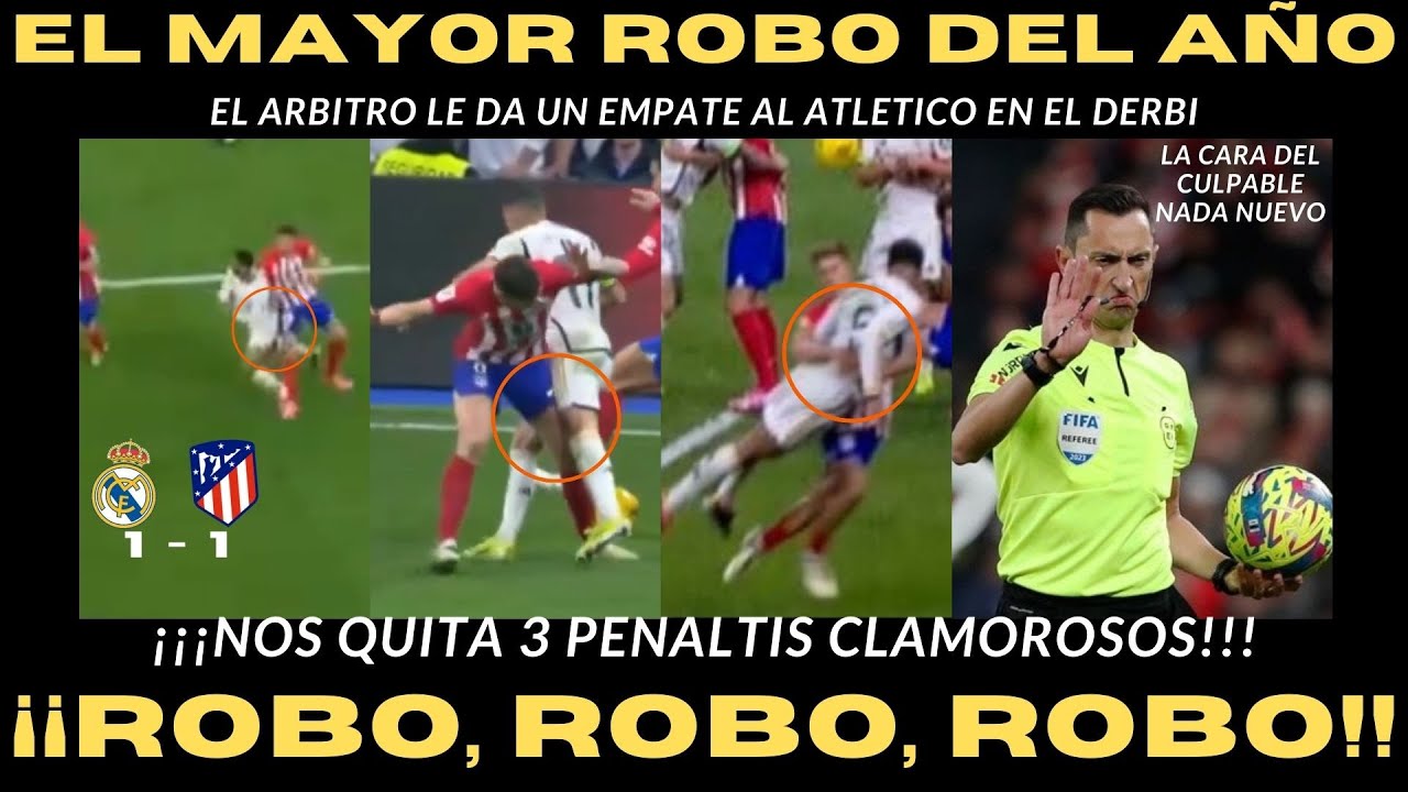 EL REAL MADRID SUFRE EL ROBO DE LA TEMPORADA A MANOS DE UN ÁRBITRO SIN ...