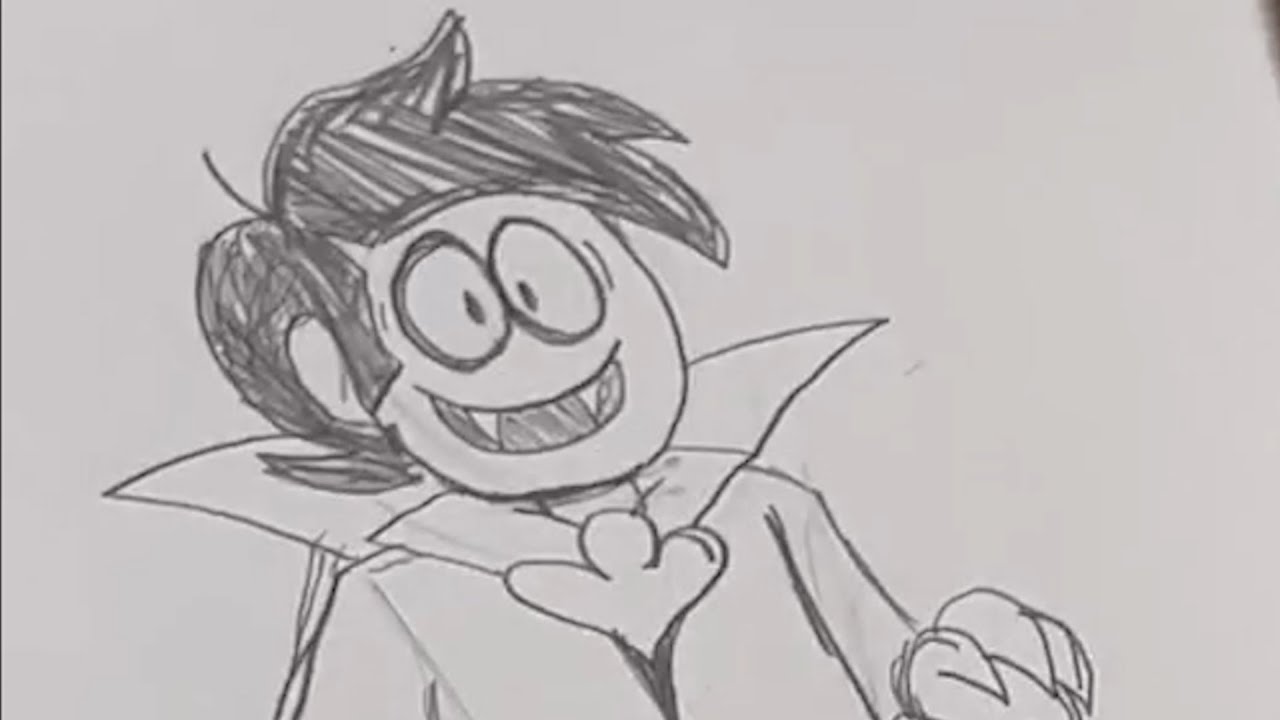 I draw vampire from Spooky Month - YouTube