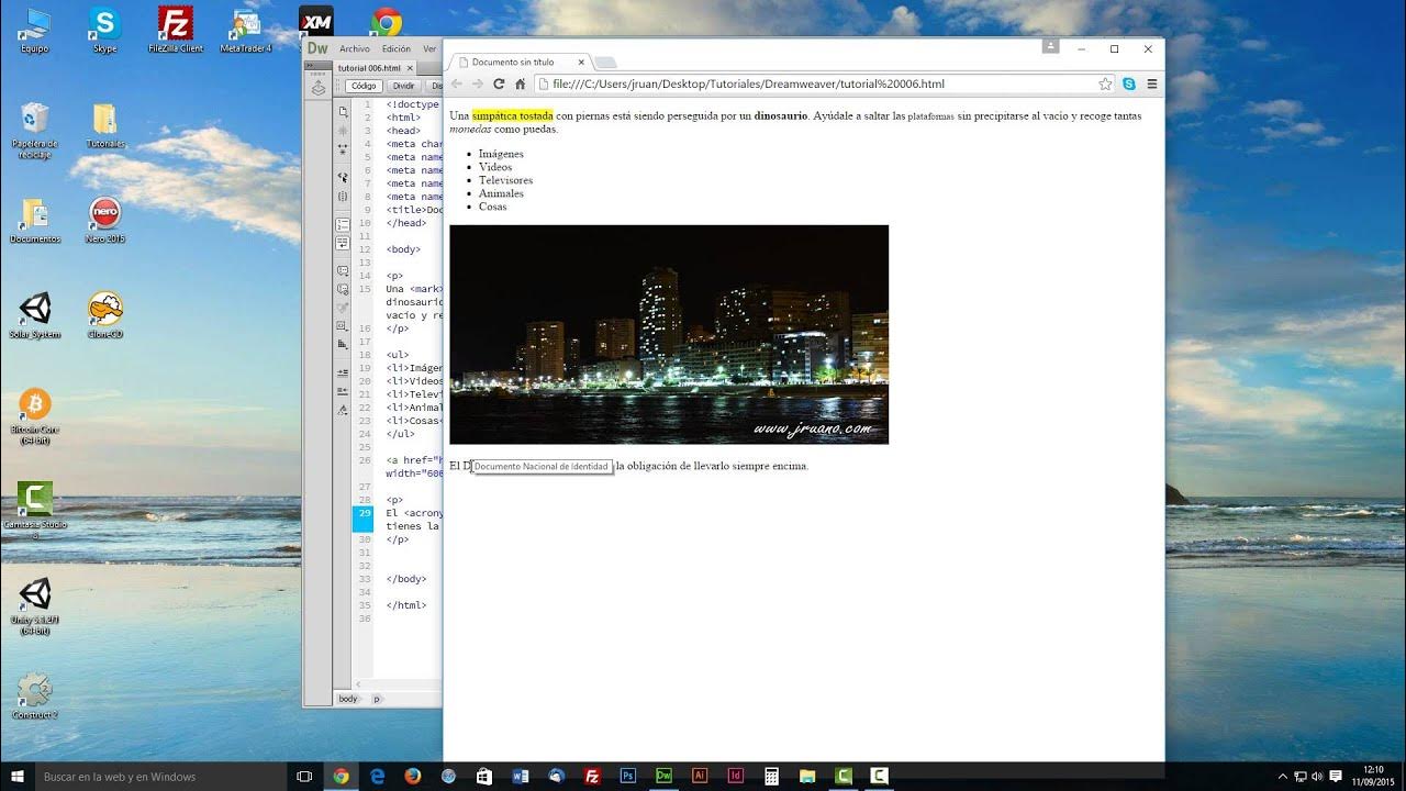 Tutorial 007 Dreamweaver Html5 - YouTube