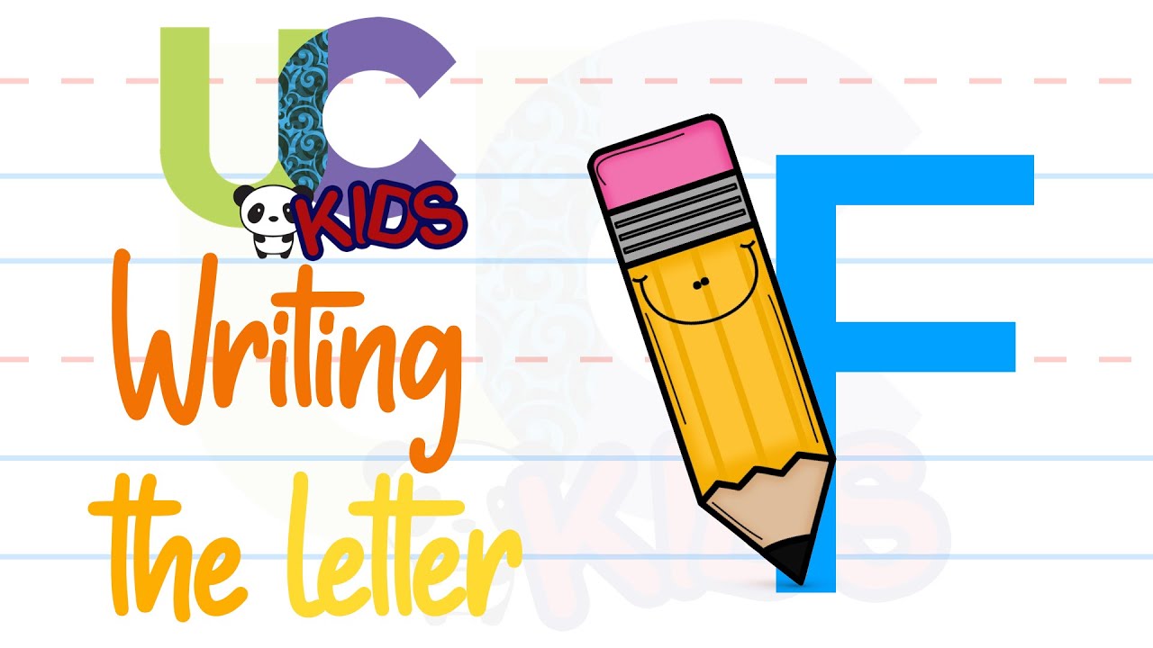 Write the letter F | F for fish | 🐟 | Alphabet Writing lesson for ...