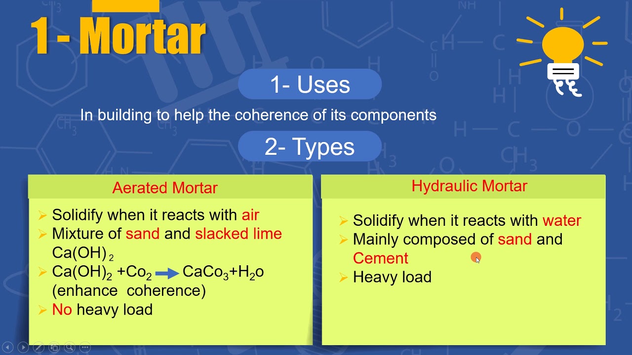 Building materials mortar and cement part #1 - YouTube
