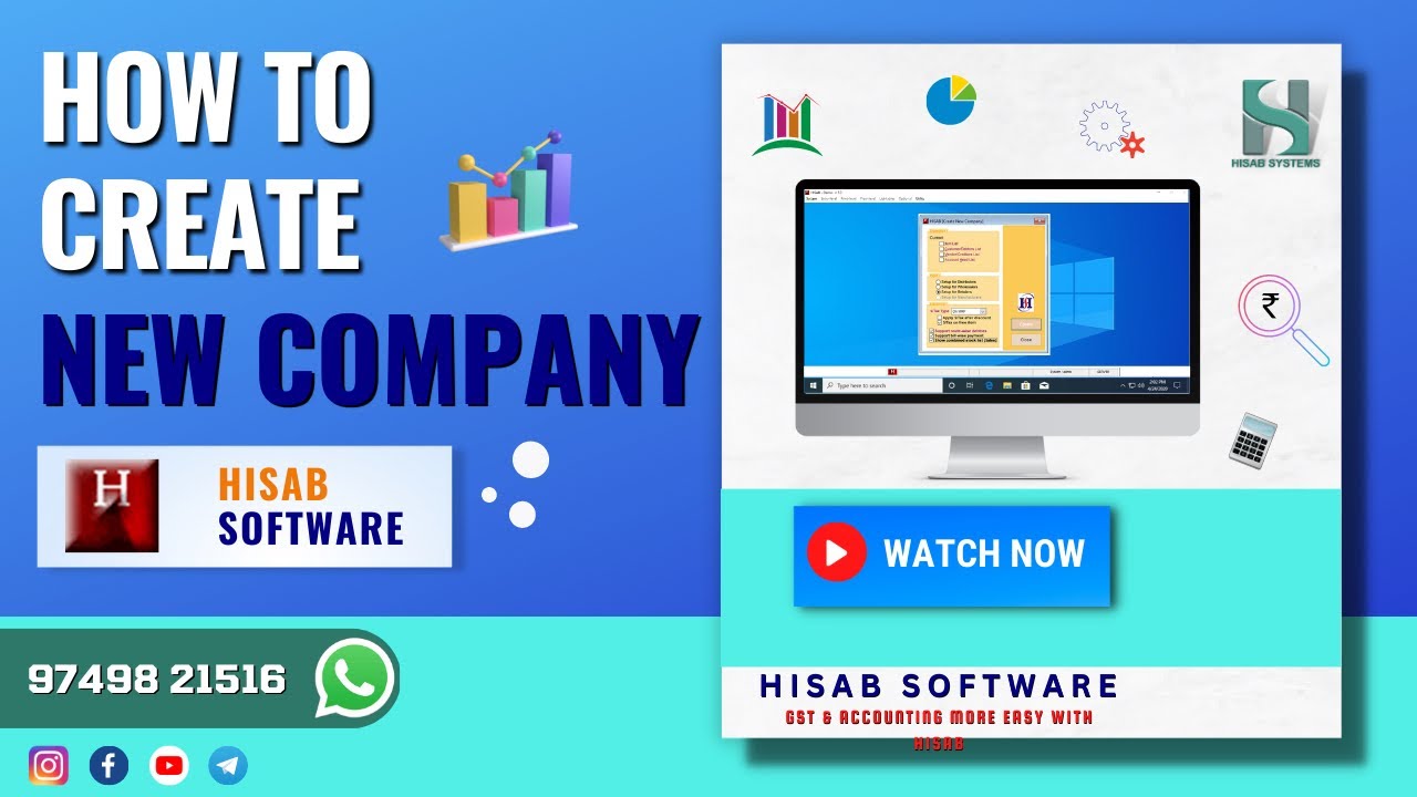 How to create new company in hisab accounting software | BUY ...
