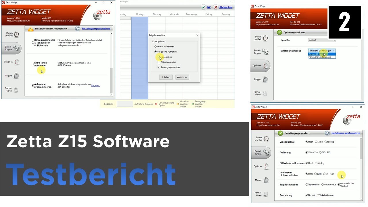 Zetta Z15 - Kleine Überwachungskamera mit Akku - Software(2) - YouTube