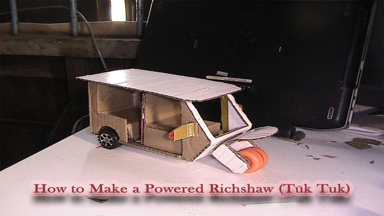 How to Make a Powered Richshaw Tuk Tuk Electric Rickshaw Battery - YouTube