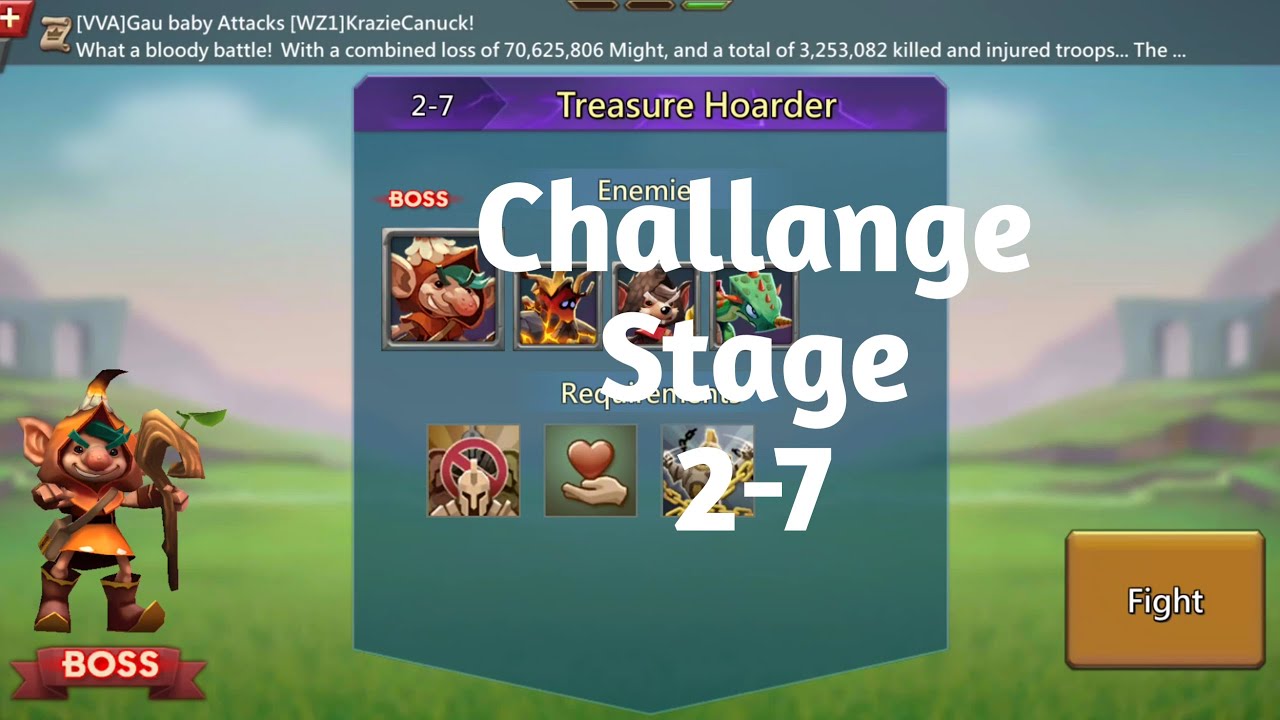 Lords mobile challenge stage 2-7 f2p|Treasure hoarder challange stage 2 ...