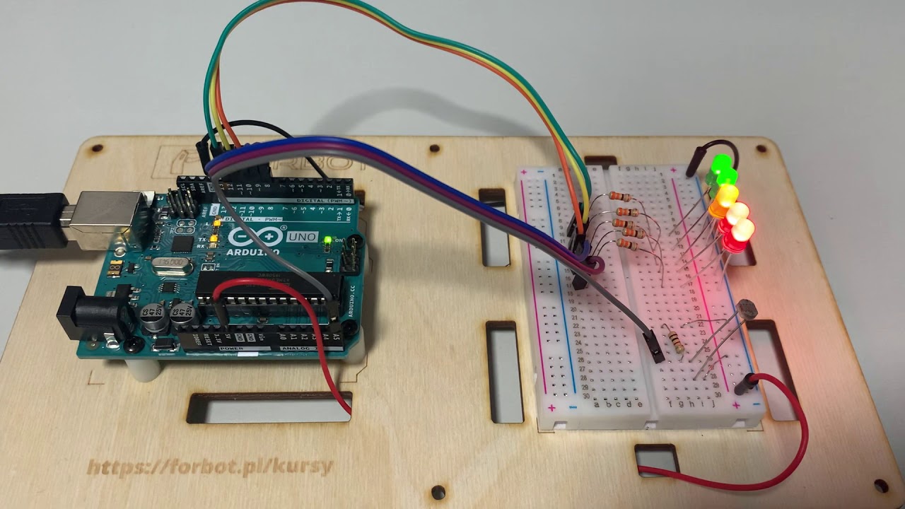 Arduino i fotorezystor - YouTube