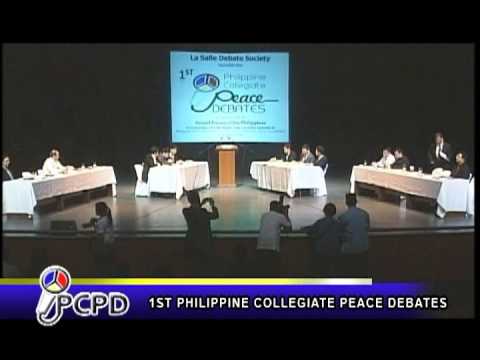 Philippine Collegiate Peace Debates Part 1 - YouTube