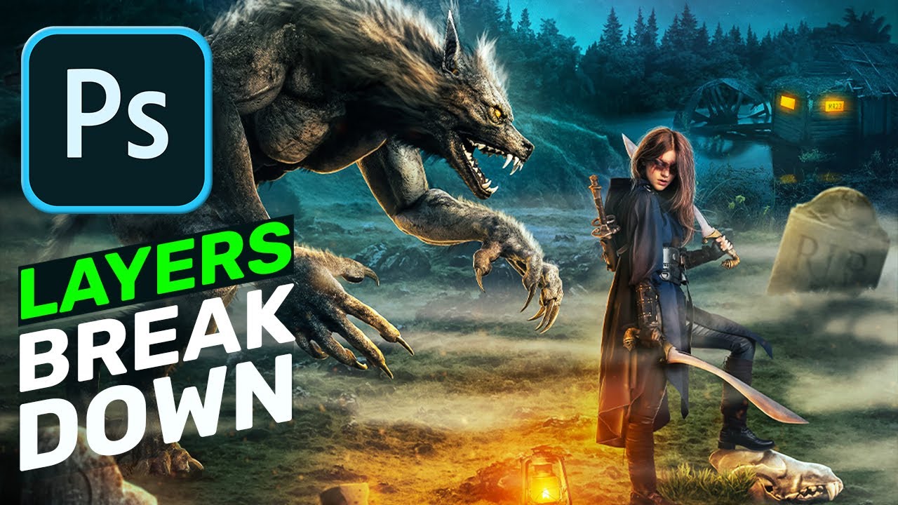 Werewolf Hunter - Fantasy Photoshop Manipulation - YouTube