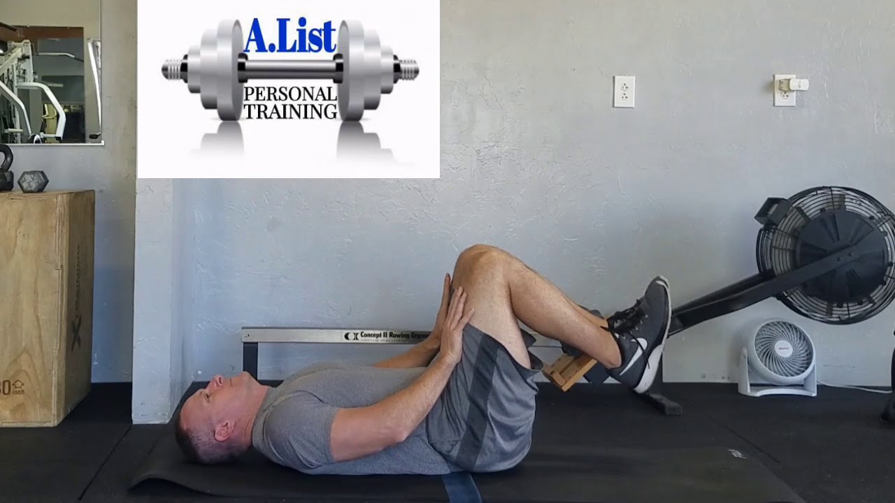 Pelvic Tilt Static Knee Raise - YouTube