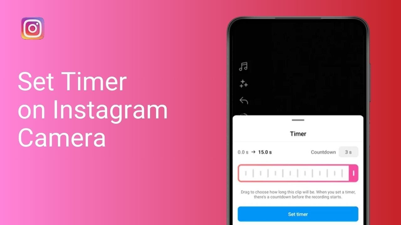 How To Set Timer on Instagram Camera ? - YouTube