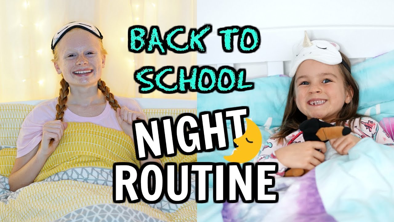 BACK TO SCHOOL Night Time Routine | Family Fizz - YouTube